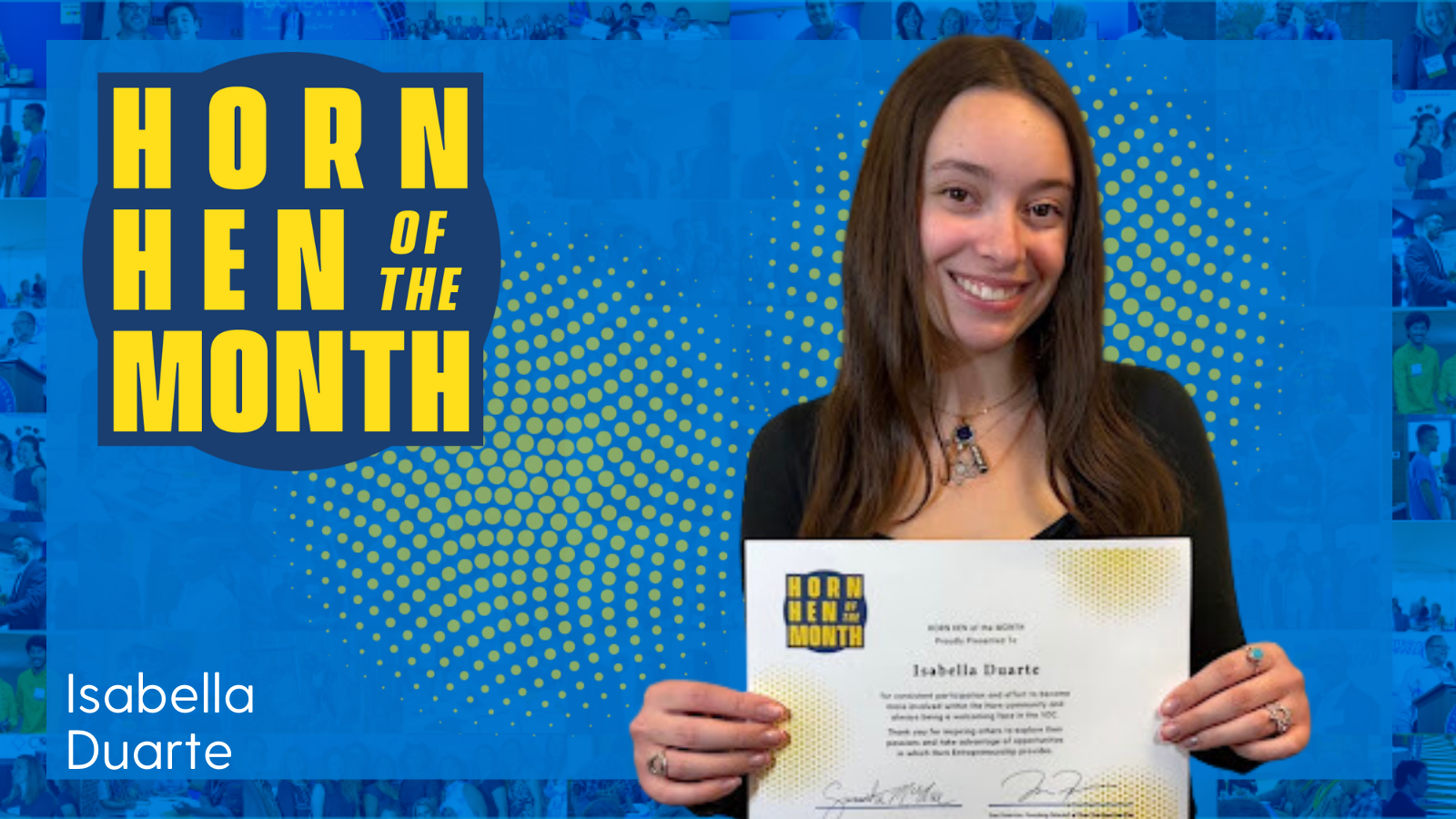 February Horn Hen of the Month: Isabella Duarte